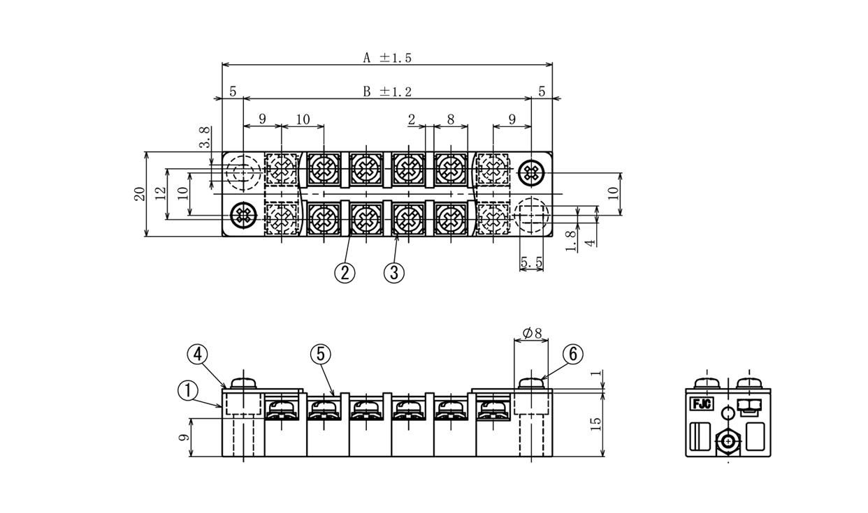 F1003-20A-PCA | 製品紹介 | 端子台製造メーカーとして50年のフジコン株式会社