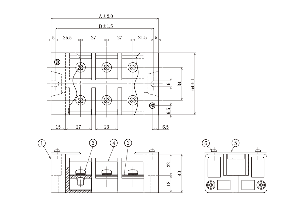 F1005-100A-PCA | 製品紹介 | 端子台製造メーカーとして50年のフジコン株式会社